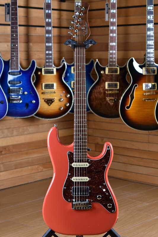 Schecter Custom Traditional R66 HSS Santa Fe Sunset Red | Reverb