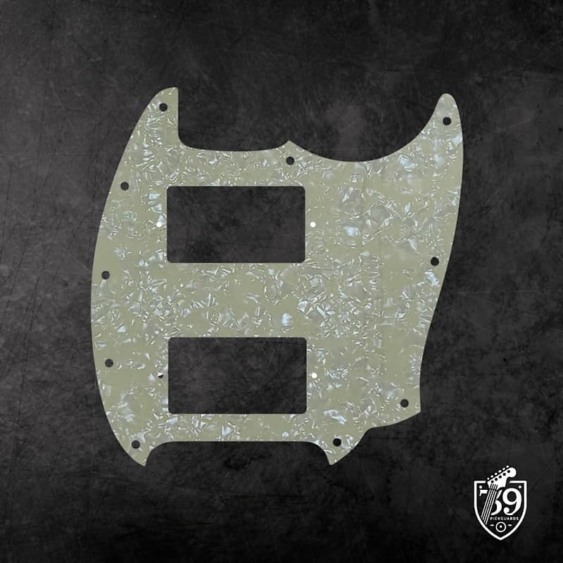 4 Ply Cream Pearl Mustang Classic Series HH Pickguard | Reverb UK
