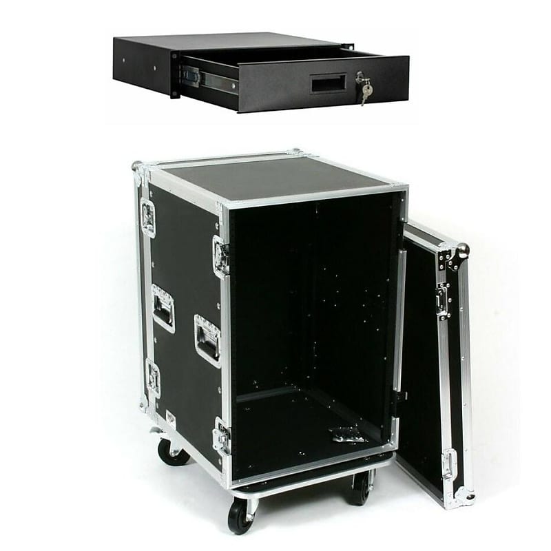 OSP 16 Space 20" Deep ATA Rack Road Case & 2 Space Rack | Reverb