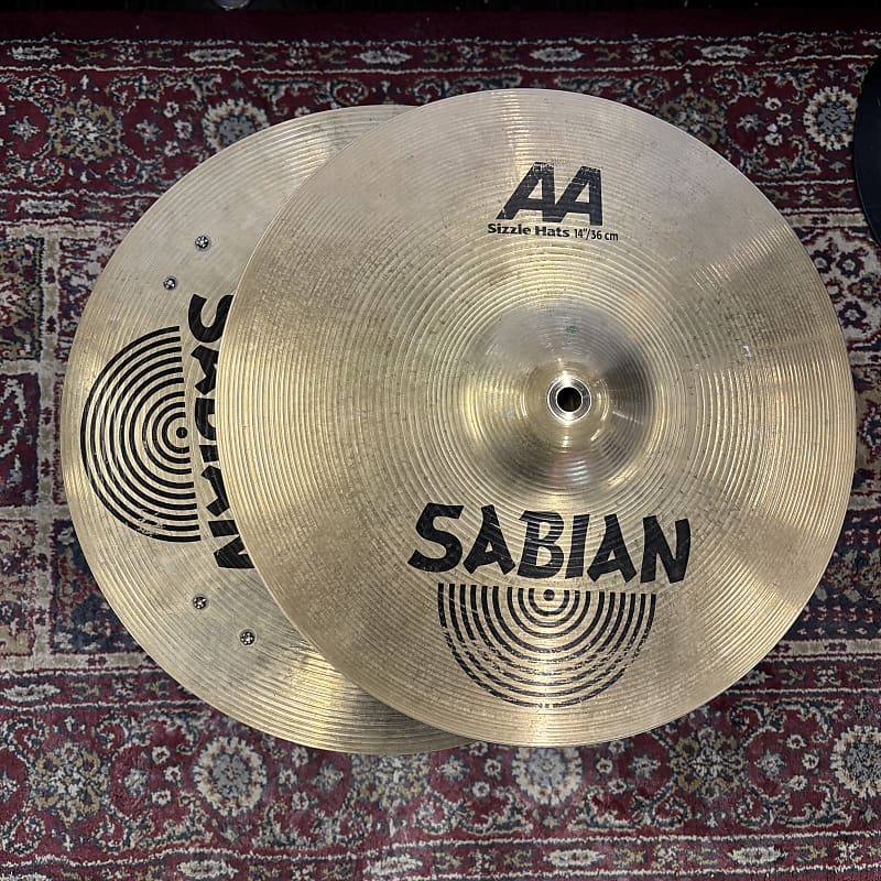 Sabian 14" AA Sizzle Hi Hats | Reverb