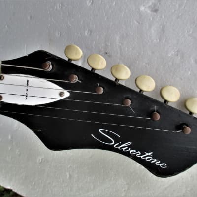 Harmony Silvertone Bobkat Guitar, 1960's, Rare Black Finish Harmony Silvertone Bobkat Guitar, 1960's, Rare Black Finish