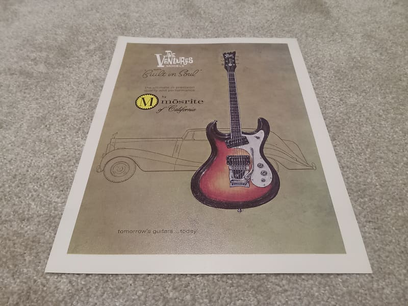 Vintage 1966 Mosrite Ventures Models Instrument Flyer! Rare, | Reverb