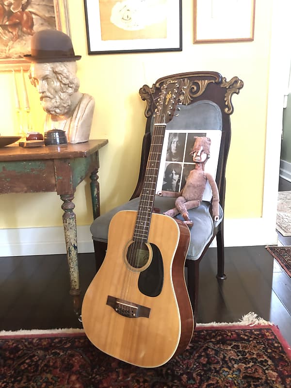 Greco 12 String Dreadnought 627K 70s ? Natural with binding | Reverb