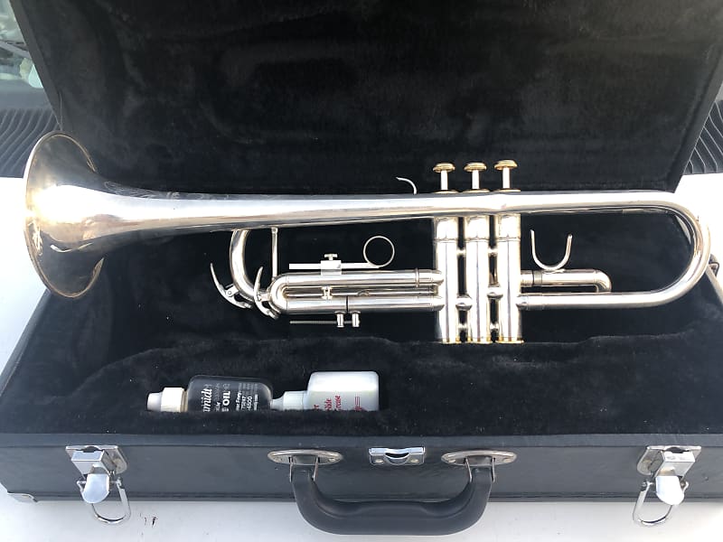 F Schmidt A180S Silver Trumpet w/ Hard Shell Case Original | Reverb