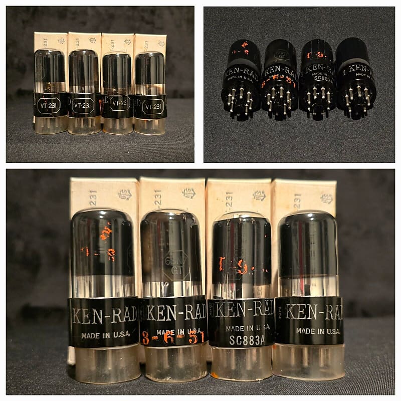 KEN-RAD CKR 6SN7 GT VT-231 LEGENDARY BLACK BEAUTY MATCHING | Reverb