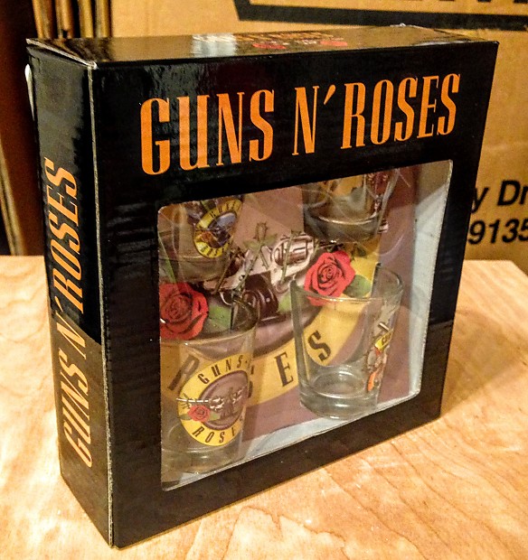 Guns N' Roses GnR Set of four Shot glasses Glasses, New in | Reverb