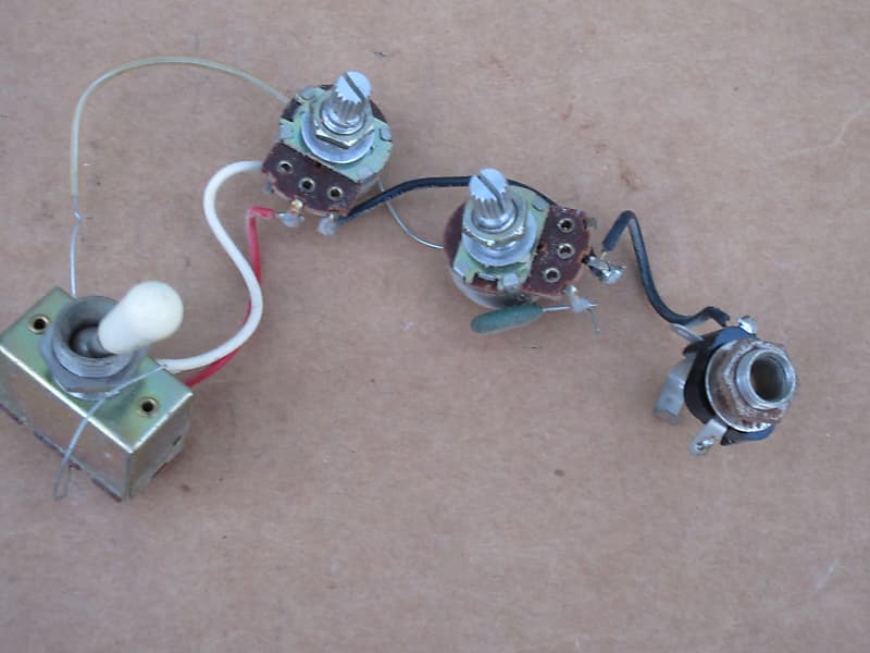 Vintage 1960s Teisco Japan Pots Switch Input Jack Wiring | Reverb