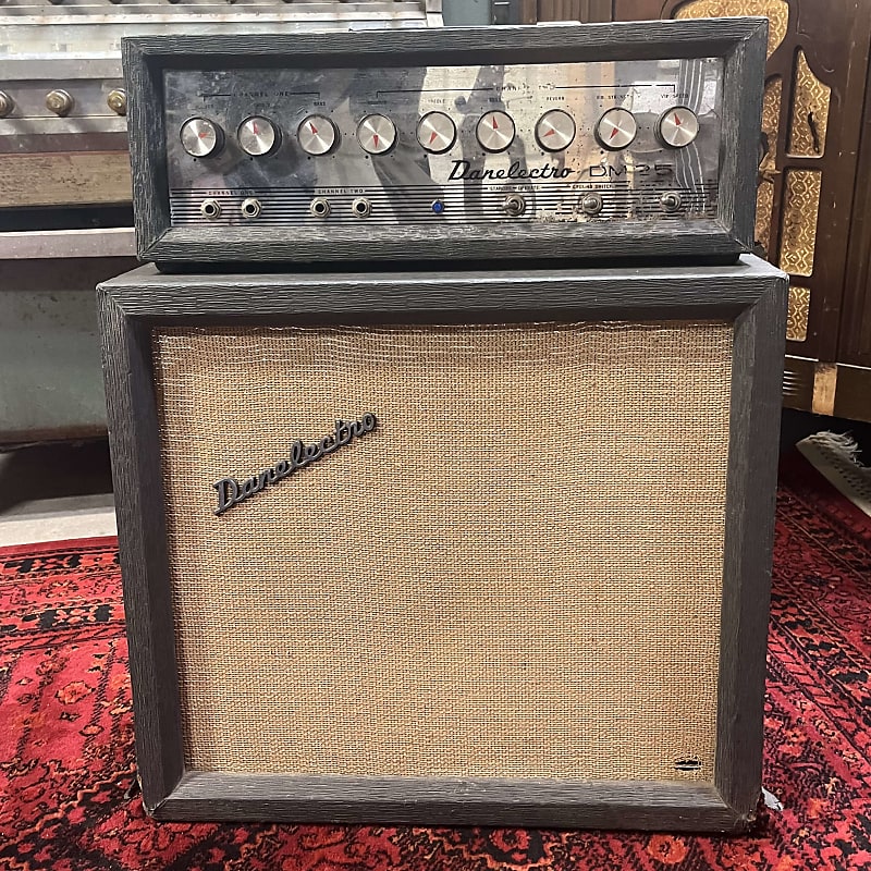 1960s Danelectro DM-25 All-Tube Amplifier Head and Cab | Reverb