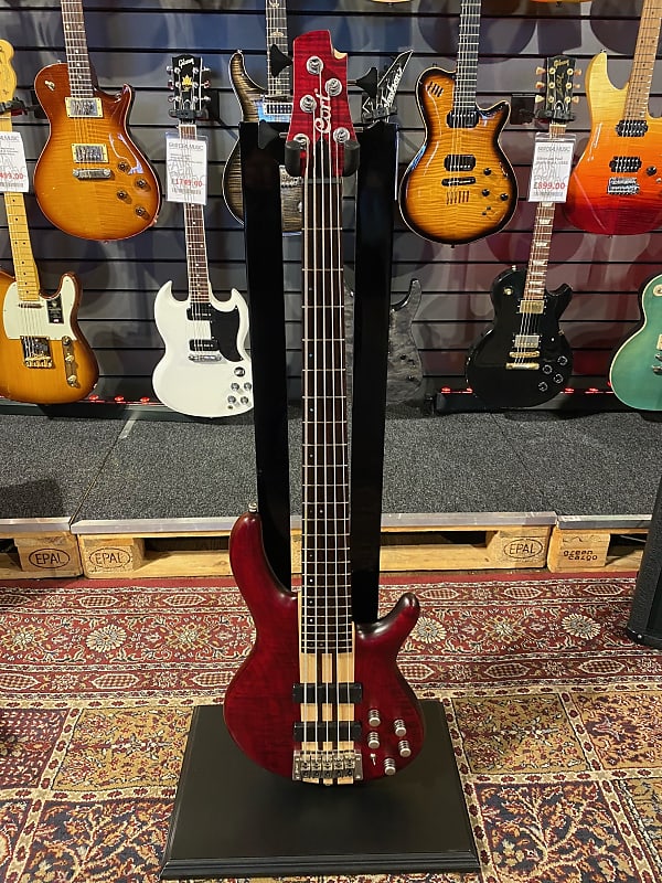 Cort A5 Plus FMMH 5 String Open Pore Black Cherry, Used | Reverb UK