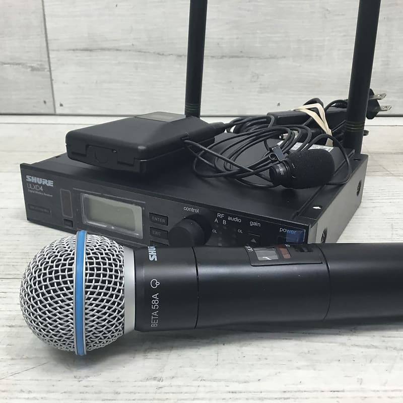 Shure ULXD4 Receiver, QLXD1 Transmitter, & BETA 58A & WL15 | Reverb