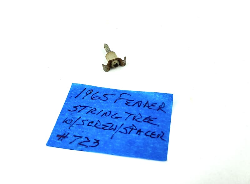 1965 Fender String Tree+Mounting Screw+Bushing Part #723 | Reverb