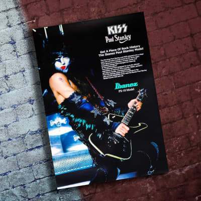 IBANEZ KISS PAUL STANLEY PS-10 POSTER INSANELY RARE LIMITED | Reverb