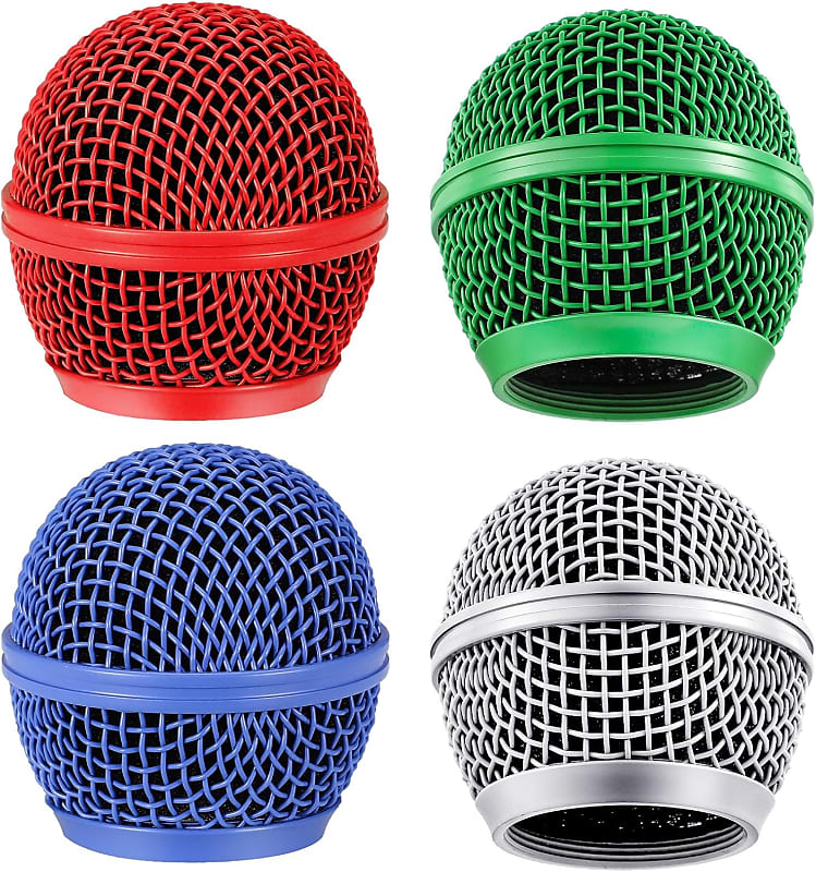 Ball Microphone Windscreen 4 Pcs Metal Microphone Mesh Heads ...