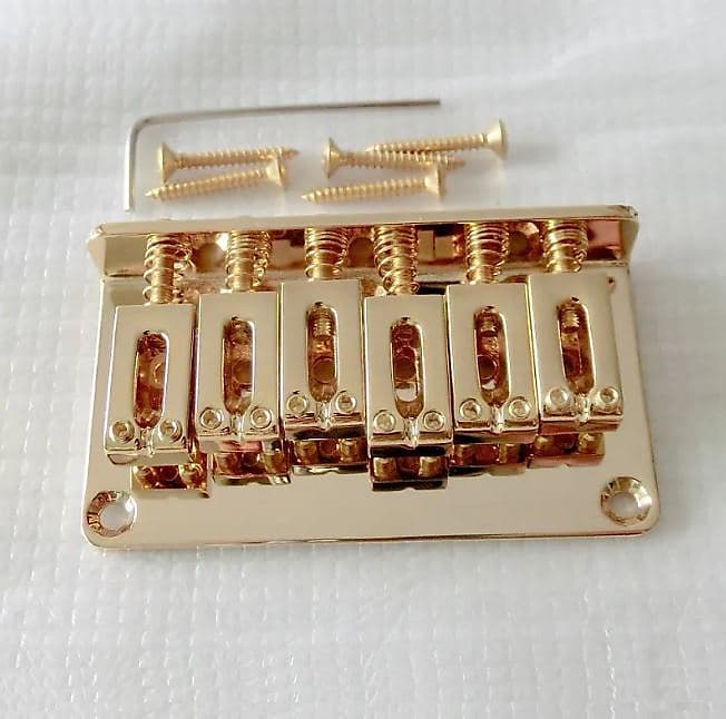 Gold Guitar Fixed Hardtail Bridge For Fender Stratocaster | Reverb UK