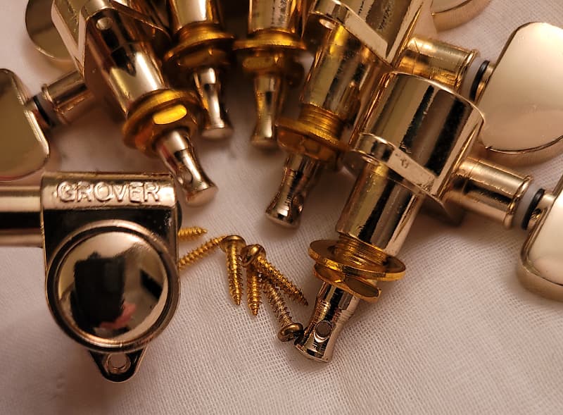 Gold Grover Tuners 3X3 per side | Reverb