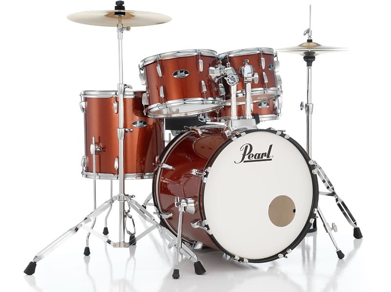 Pearl Roadshow 5pc Drum Set w/Hardware & Cymbals Burnt Orange | Reverb