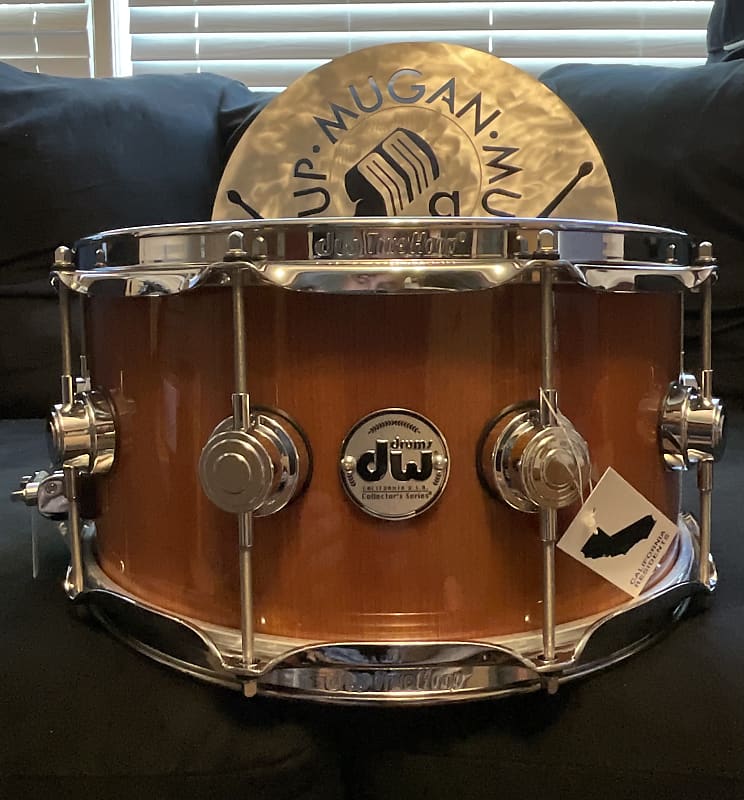 DW Natural Lacquer Over Cherry/Mahogany 6.5x14”W/ Crome Hw | Reverb