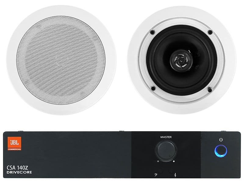 JBL CSA 140Z Commercial 70v Amplifier+(2) 5.25" White Ceiling | Reverb