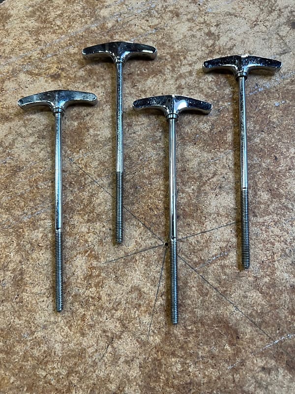 Ludwig 5-5/16" Chrome T Rods 4pk Vintage 1970's | Reverb