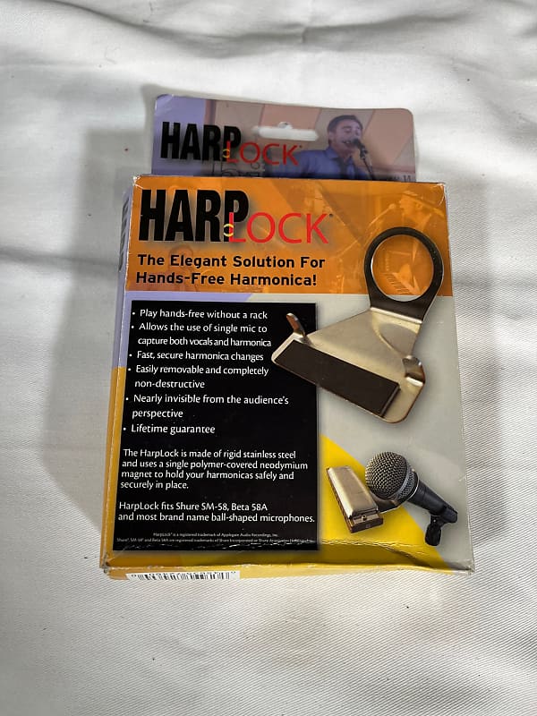 N.O.S. Harp Lock HL-58 hands free harmonica hold mic | Reverb