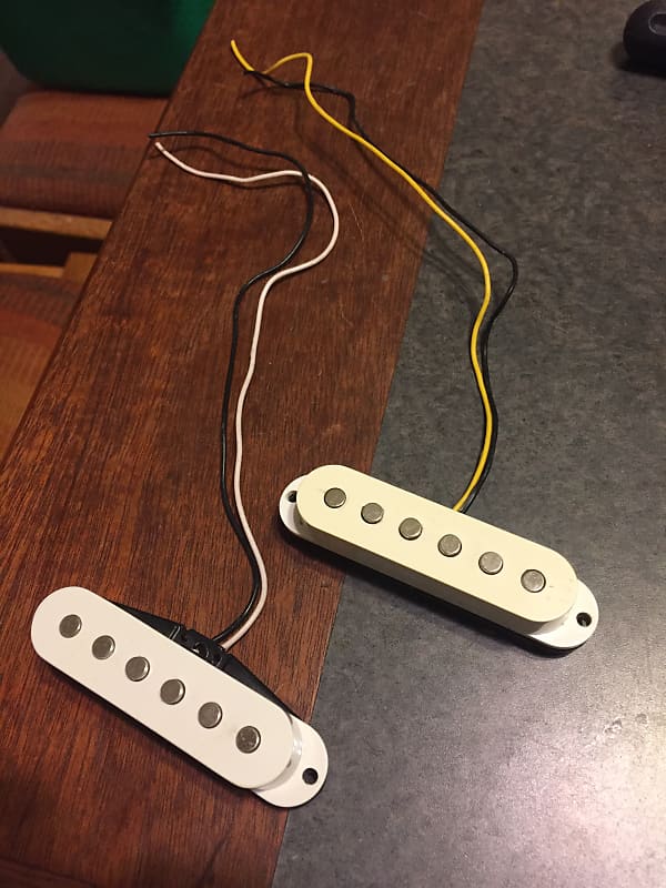 Fender Ceramic strat pickups staggered 2 pickups | Reverb
