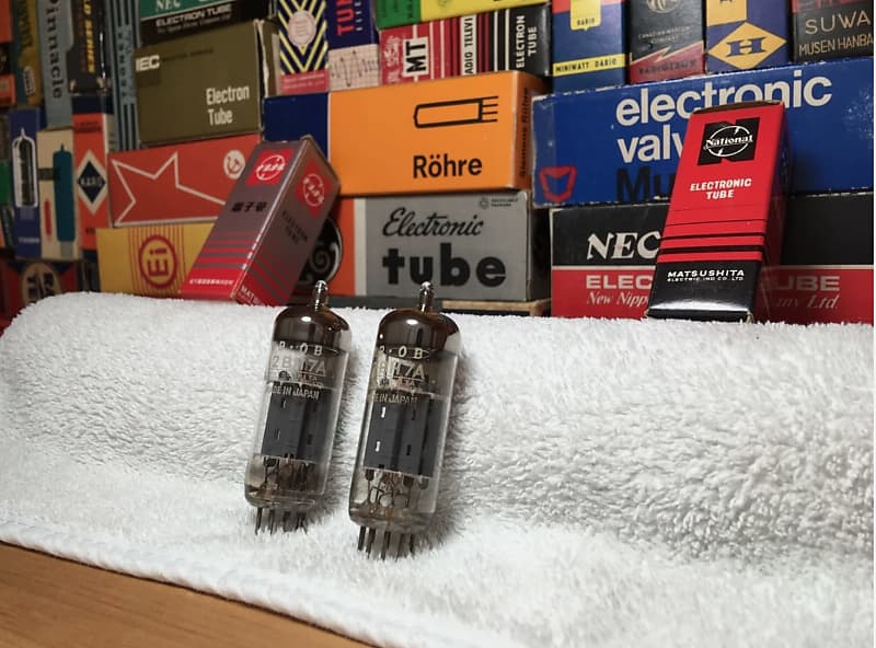2x Old Stock Gold Grid Matsu/Mullard 12BH7A ~ Early Panasonic | Reverb