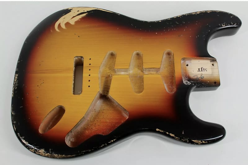 MJT Ultralight Strat Body 3lbs 6oz 2022 Aged Nitro, 3 Tone | Reverb