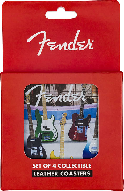 910-6108-000 Fender Guitar Coasters, 4-Pack, Multi-Color | Reverb