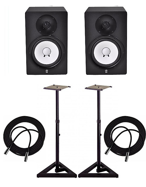 Yamaha HS8 Powered 2-way Monitor Speakers + Speakers Stands + | Reverb