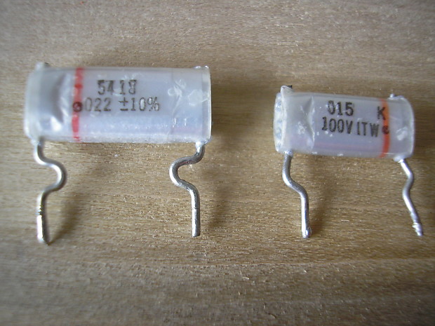 ITW .022 and .015 mylar capacitors for Les Paul or humbucker | Reverb