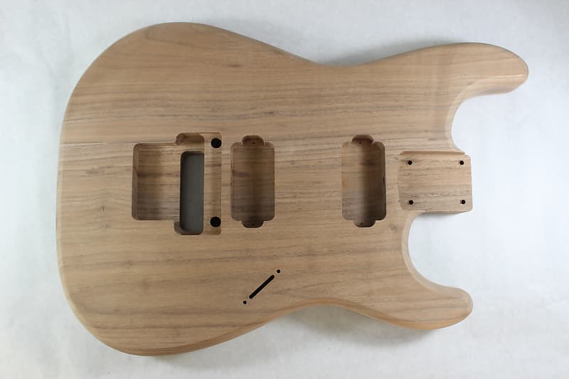 Unfinished Walnut HxH guitar body - fits Fender Strat | Reverb