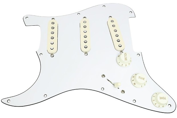 Loaded LEFT HANDED Strat Pickguard, Fender Deluxe Drive, | Reverb