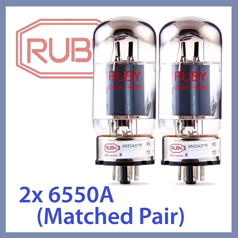 RUBY 6550A-STR Matched PAIR Power Vacuum Tubes 6550 | Reverb