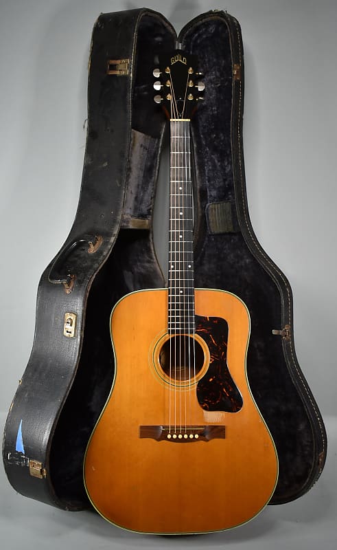 1966 Guild D-44 Natural Finish Acoustic Guitar w/OHSC | Reverb