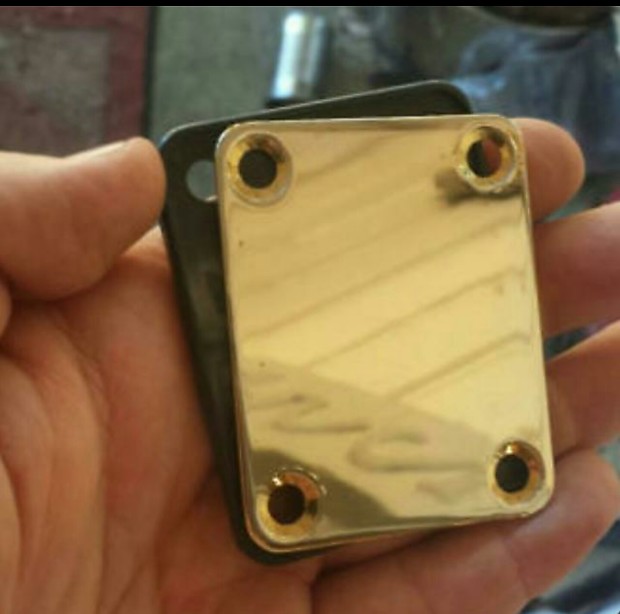 Strat Style Gold Guitar Neckplate & Body Protector | Reverb