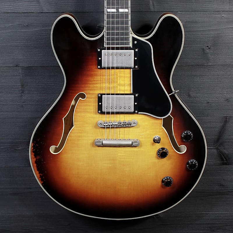 Eastman T59/V SB Sunburst Semi-Hollowbody Electric Guitar | Reverb
