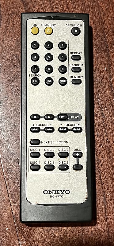Genuine OEM Onkyo RC-777C Remote Control for DX-C390 6-Disc | Reverb