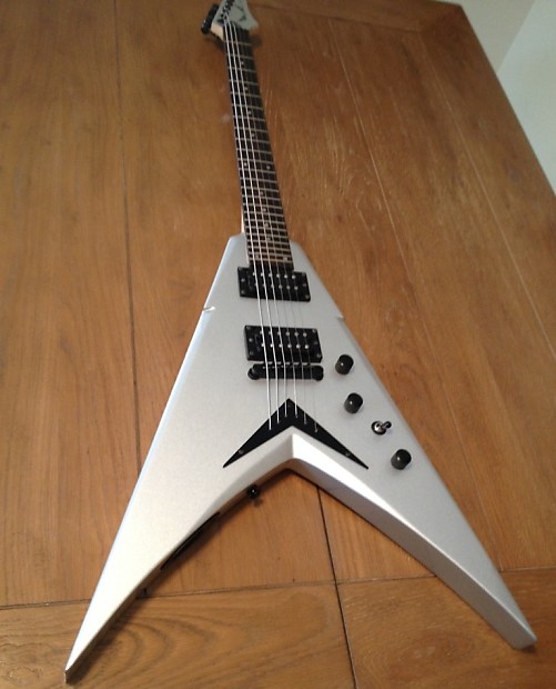 Dean V Dave Mustaine Metallic Silver Flying V, Bolt-on Neck, | Reverb