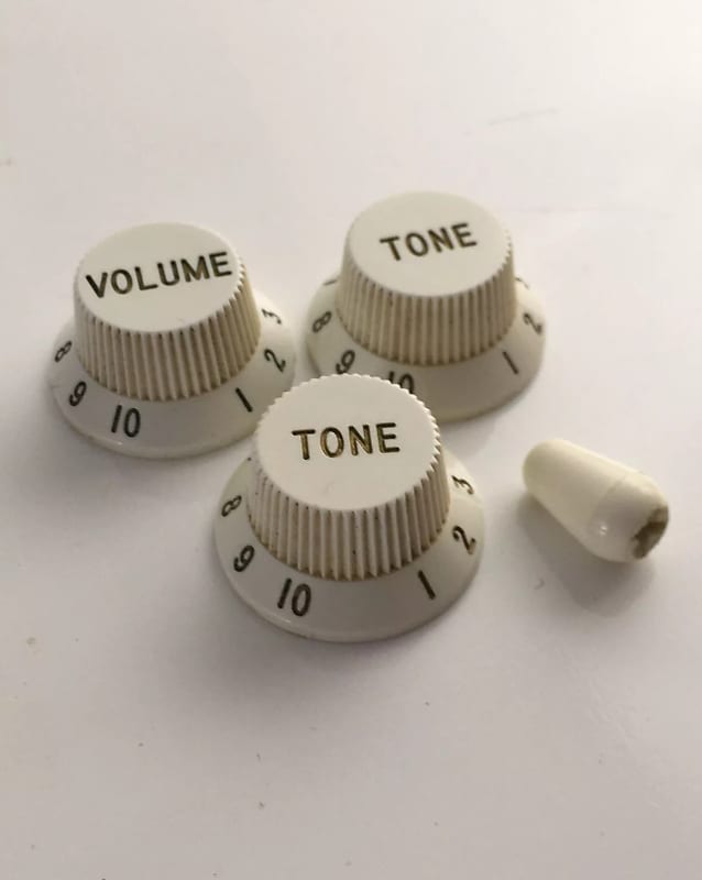 3 Vintage 1980s Fender Japan Strat MIJ Stratocaster Knobs | Reverb