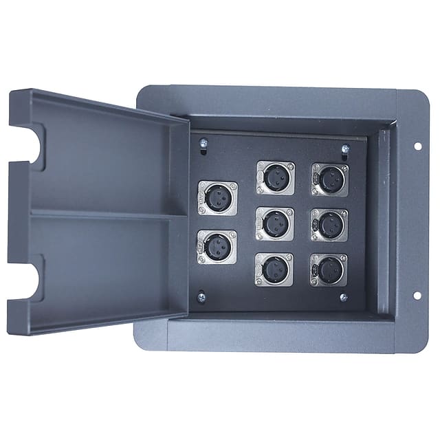 Pro Audio Recessed Stage Floor Pocket Box Black (8-XLR | Reverb