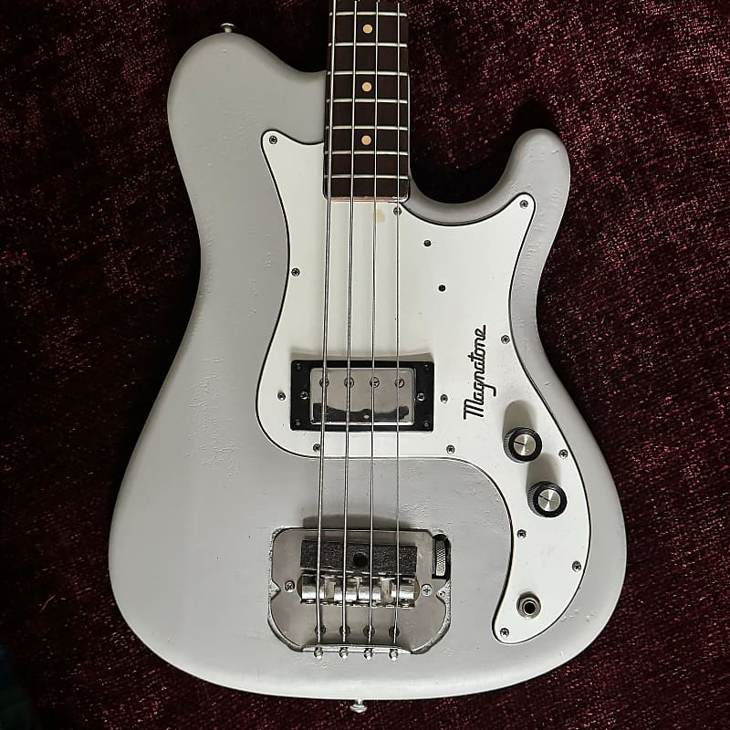 Magnatone Hurricane X-10 Bass Guitar - Full Scale - Stone | Reverb