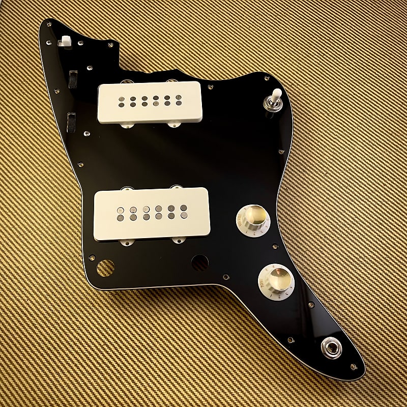 Stonewall Pickups Fat Jazzmaster Loaded Pickguard - Black | Reverb