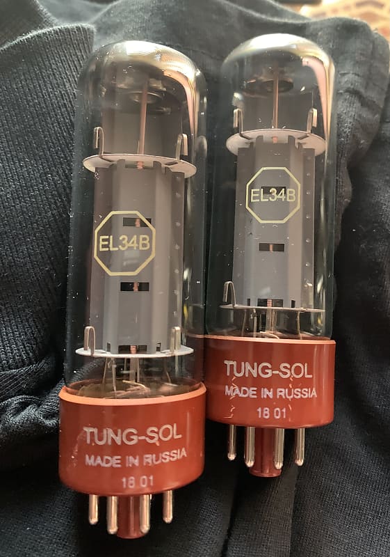 Tung Sol EL34 B matched pair | Reverb UK