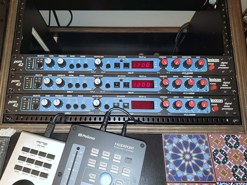 Pair of Lexicon PCM42 Digital Delay Processors PCM-42 | Reverb