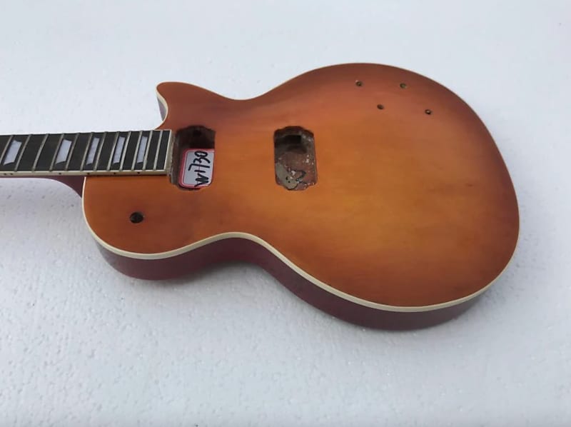 Cherry Burst Les Paul LP Style Guitar Body DIY Project, Neck | Reverb