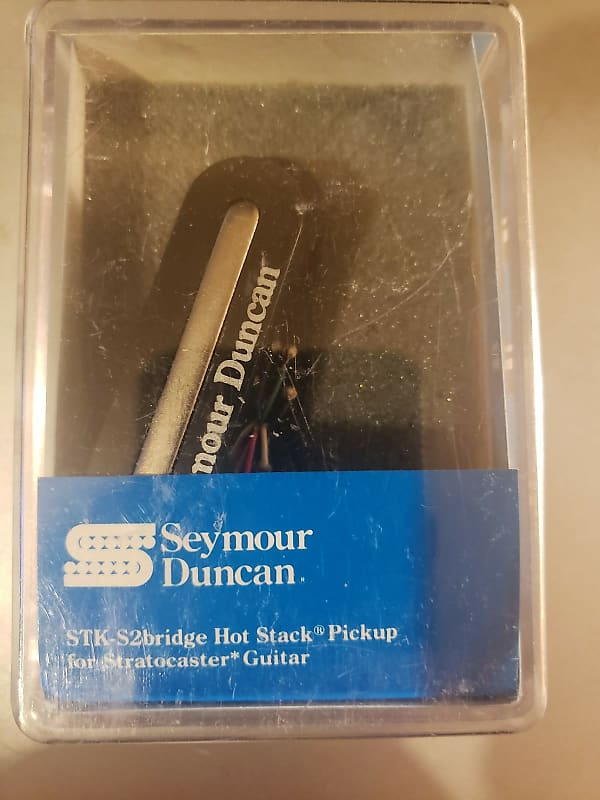 Seymour Duncan STK-S2B Hot Stack Bridge for Strat Black Cover | Reverb