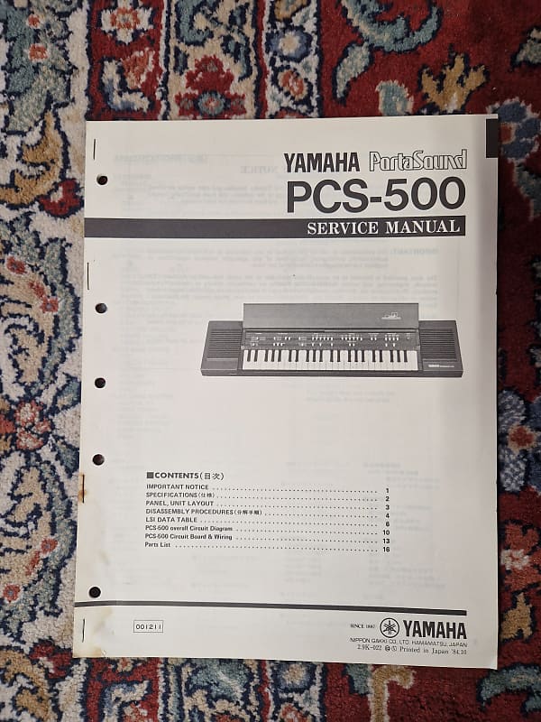 Yamaha PCS-500 Service Manual | Reverb Australia