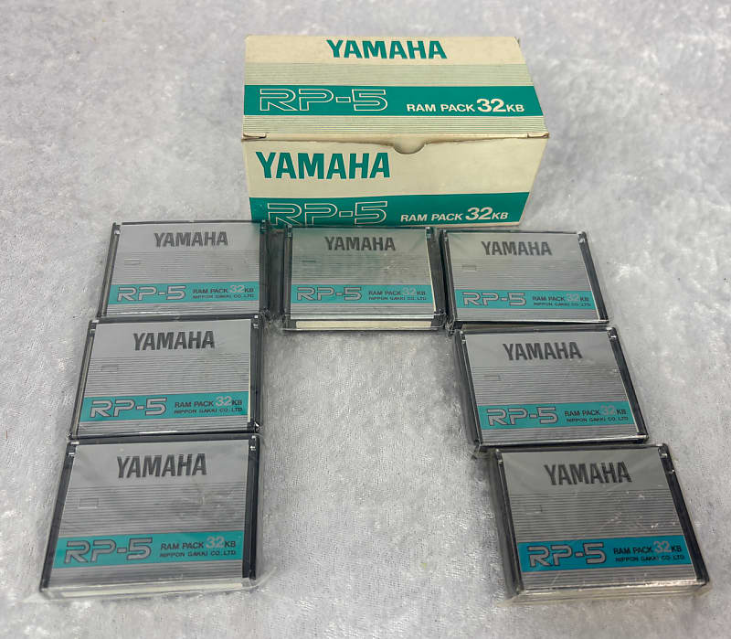 Lot of 7 Yamaha RP-5 Ram Pack 32kb memory cards | Reverb