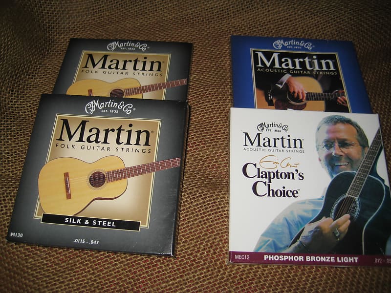 Four (4) Sets of Martin Acoustic Guitar Strings | Reverb