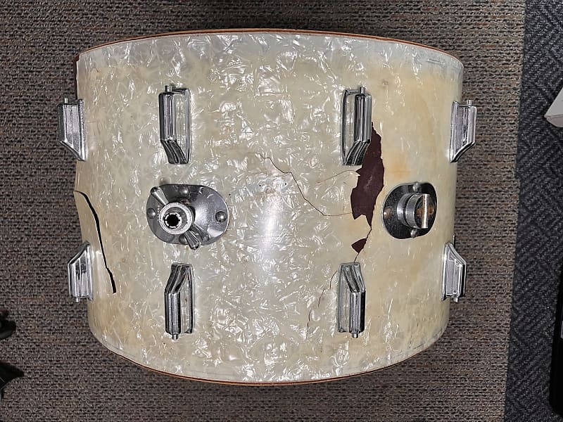 Rogers Bass Drum 22" Holiday 1960's - White Marin Pearl | Reverb